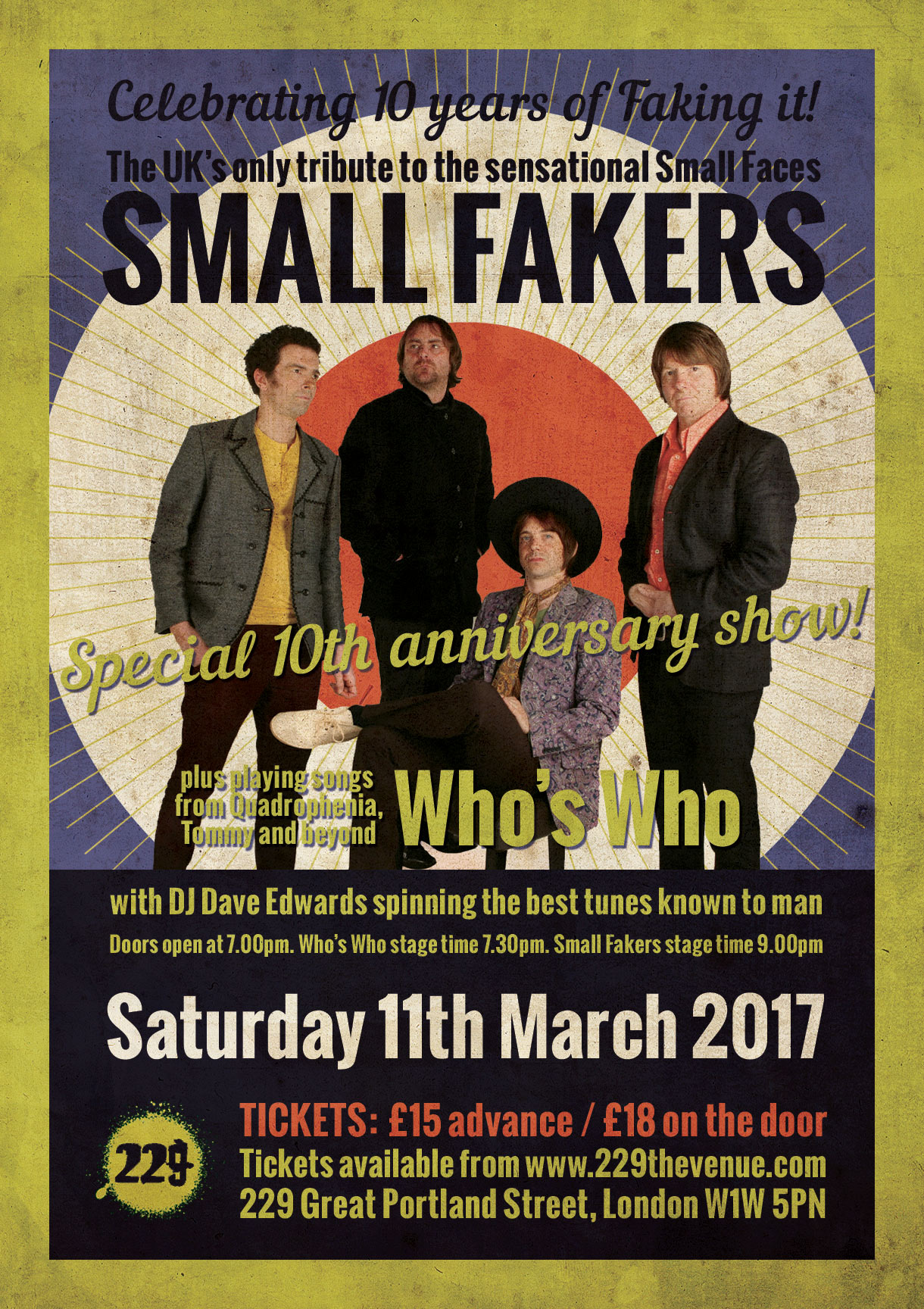 Small Fakers mobile website - Gigs